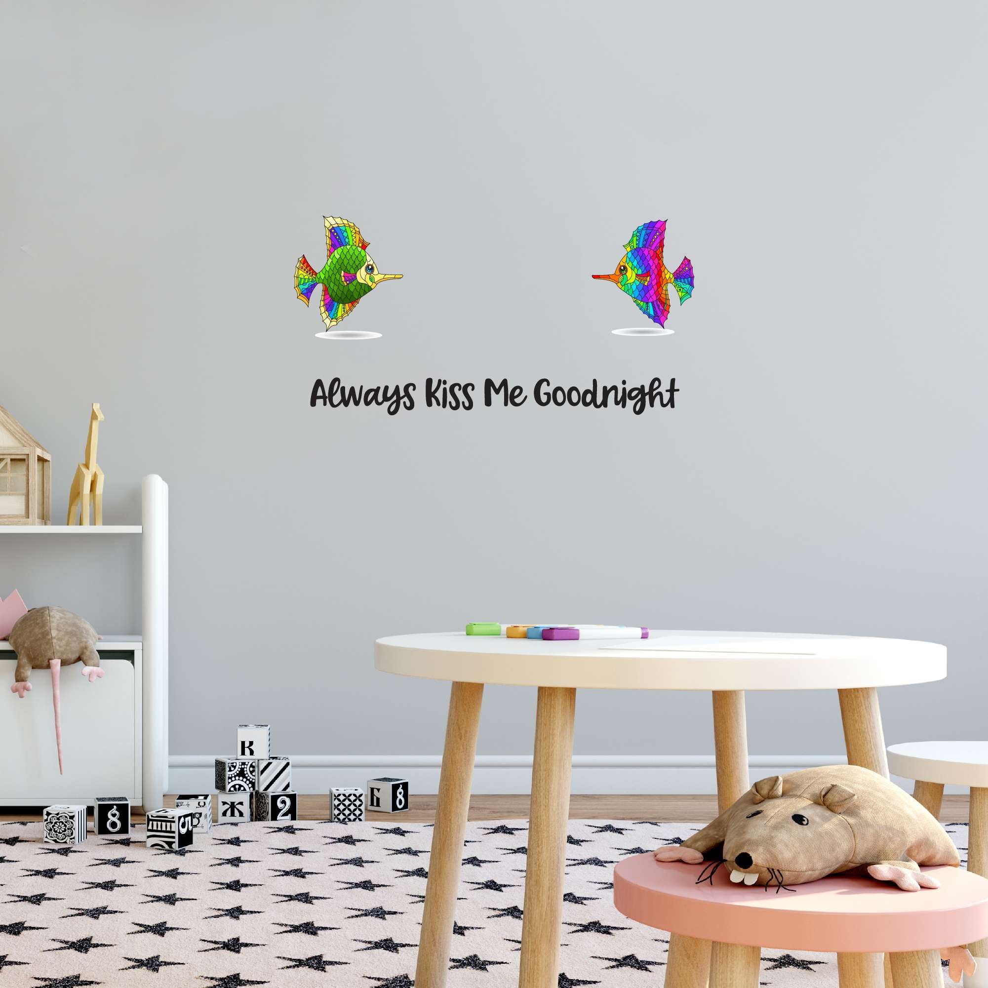 Always Kiss Me Goodnight Stained Glass Decals Stickers Beautiful Crown ...