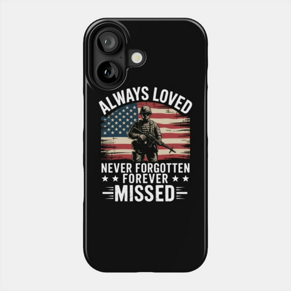 Always Loved Never Forgotten Memorial Case for iPhone 11,12,13,14,15,16 ...