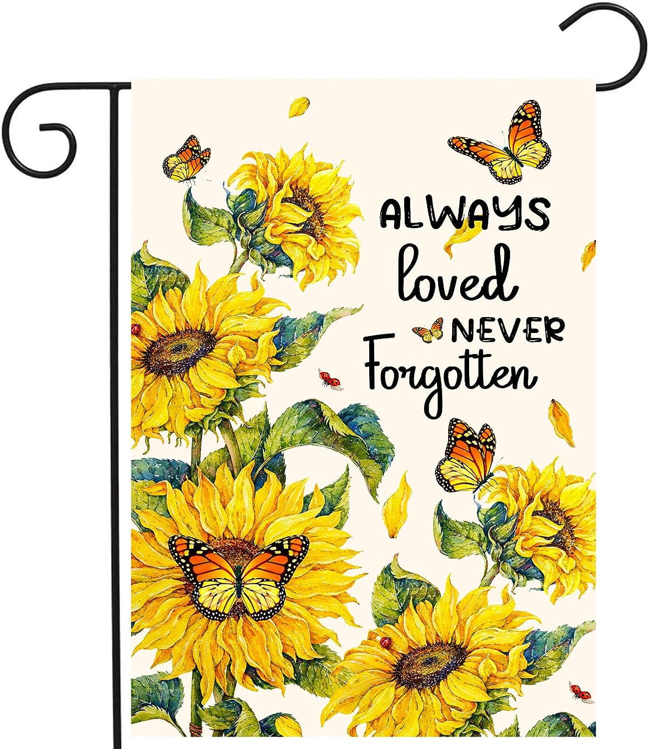 Always Loved Never Forgotten Memorial Garden Flag 12x18 Inch Double ...