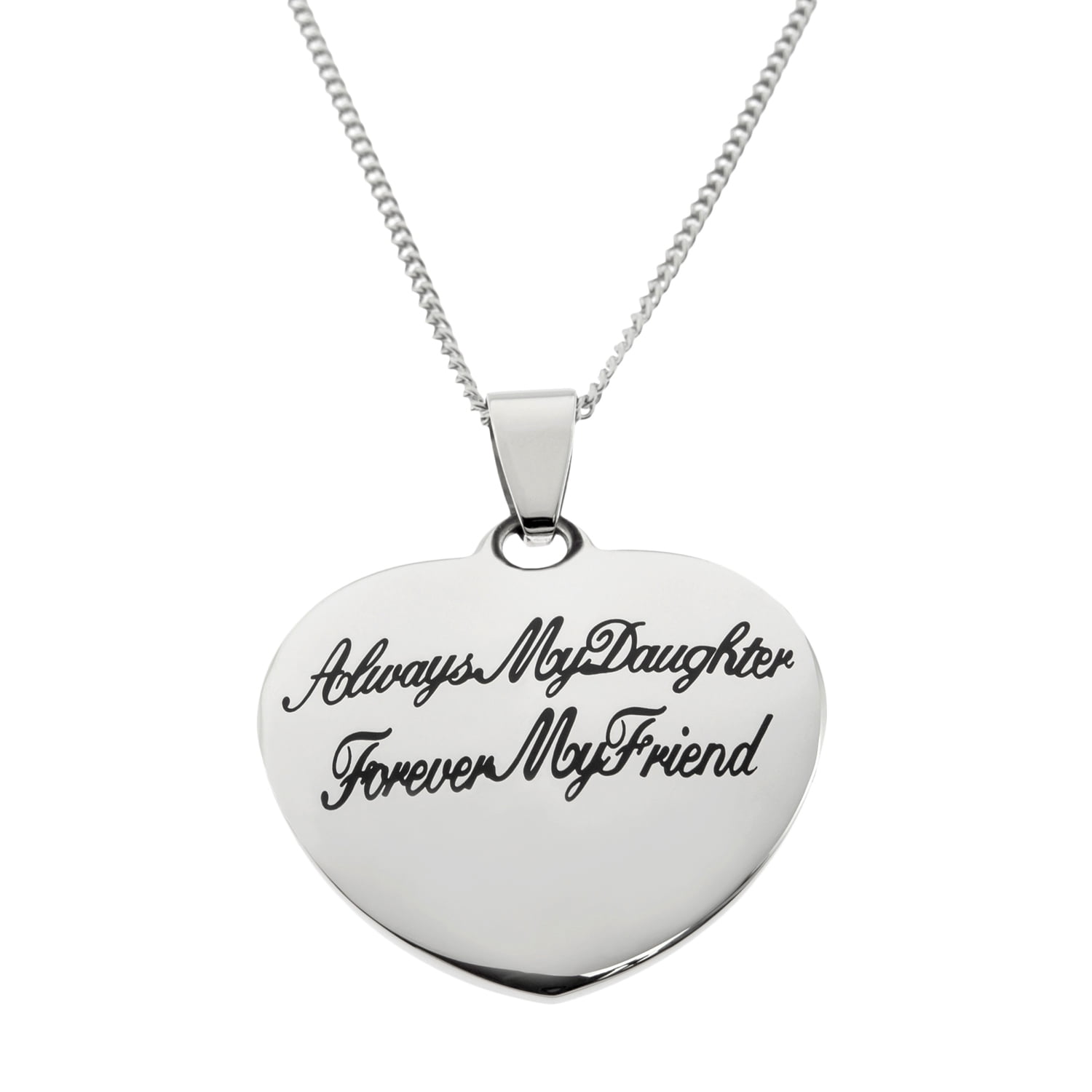 Always My Daughter Forever My Friend Heart Pendant Necklace in ...