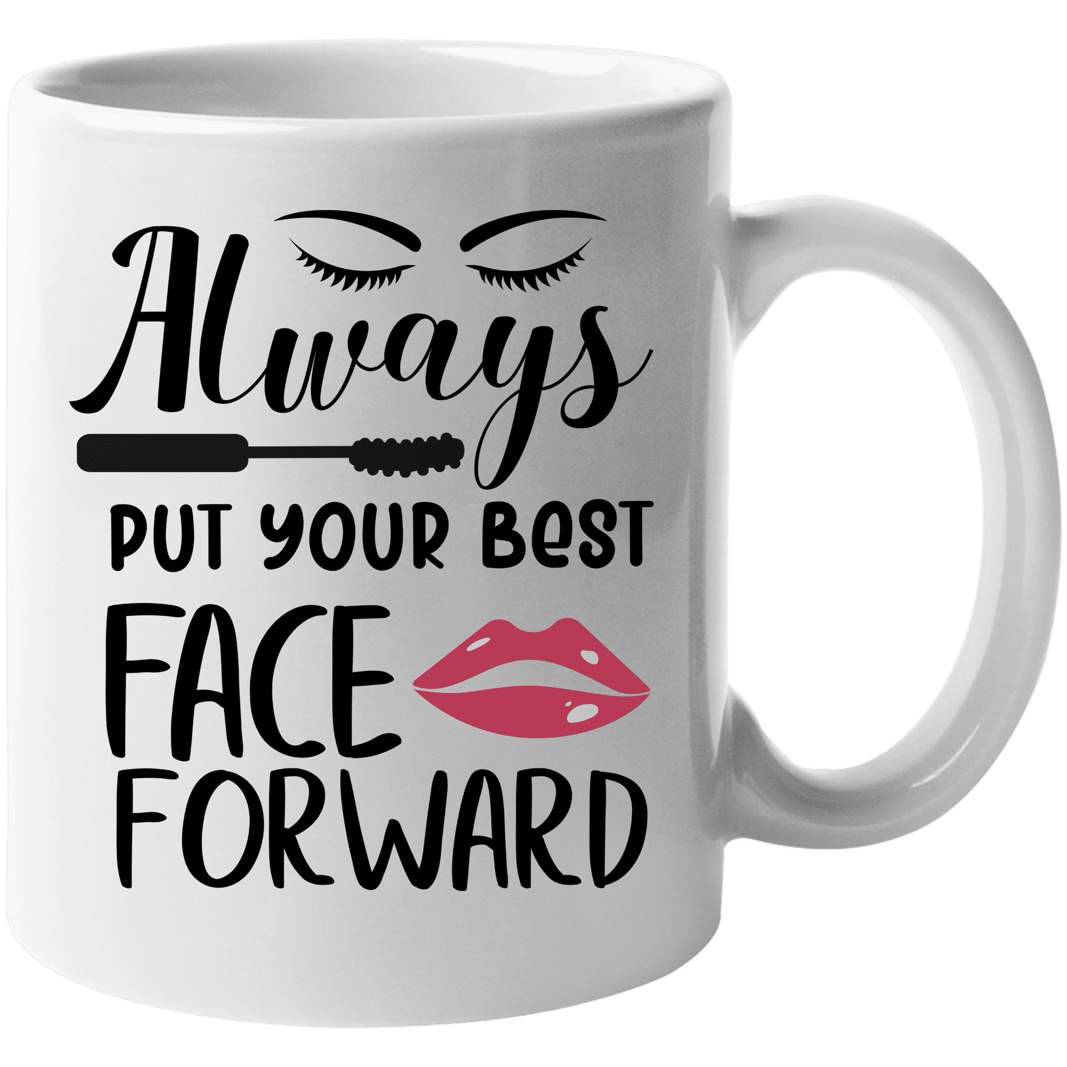 Always Put Your Best Face Forward with Eyelashes, Mascara & Pink Lips Design - Beauty Themed ...