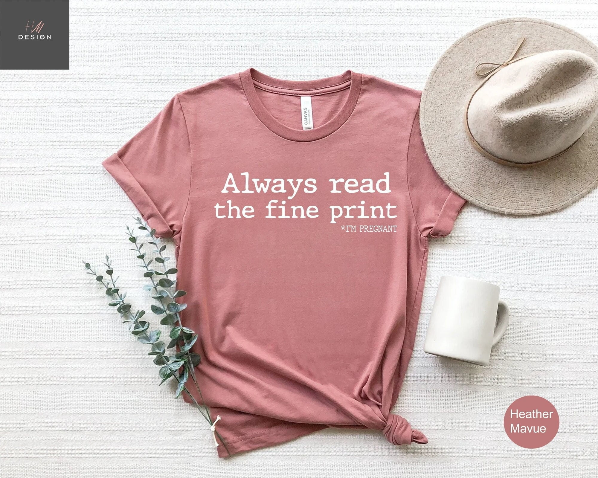 Always Read the Fine Print I'm Pregnant, New Mom Shirt, Mom Shirt ...