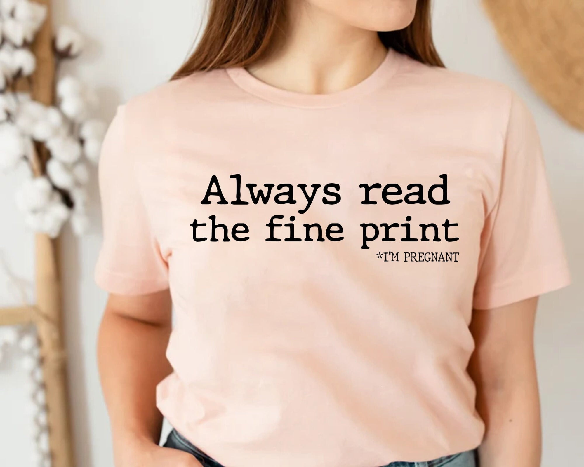Always Read the Fine Print I'm Pregnant, New Mom Shirt, Mom Shirt ...
