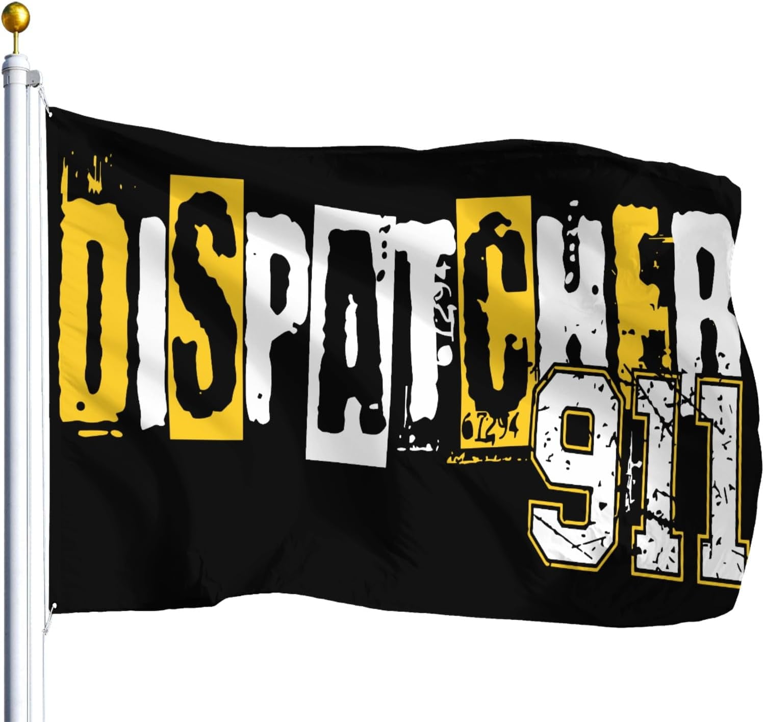 Always Remember 911 Never Forget Number 911 Dispatcher Thin Gold Yellow ...