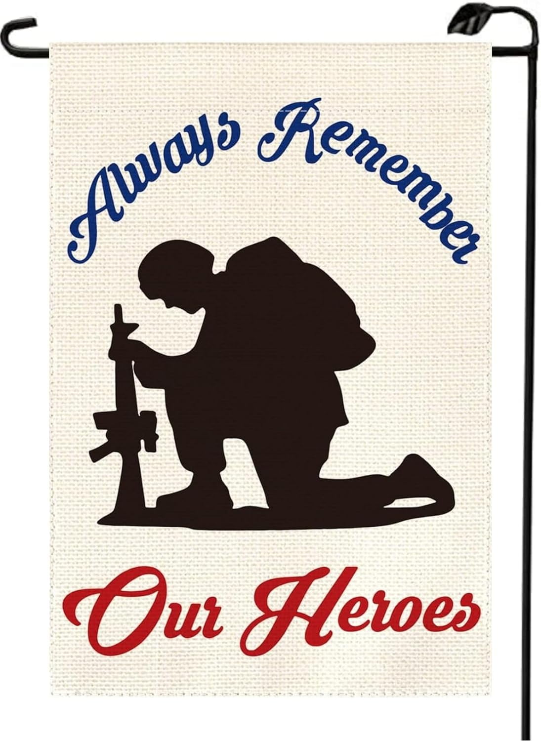 Always Remember Our Heroes Memorial Day Garden Flag for Outside Double ...