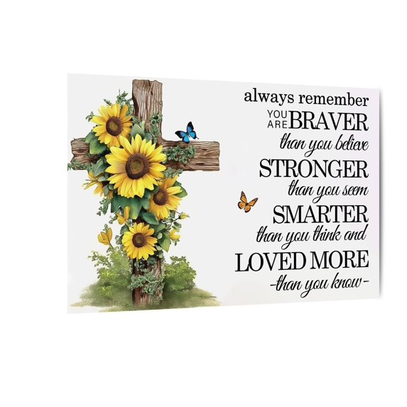 Always Remember That You Are Braver Than You Believe Canvas Wall-Art ...