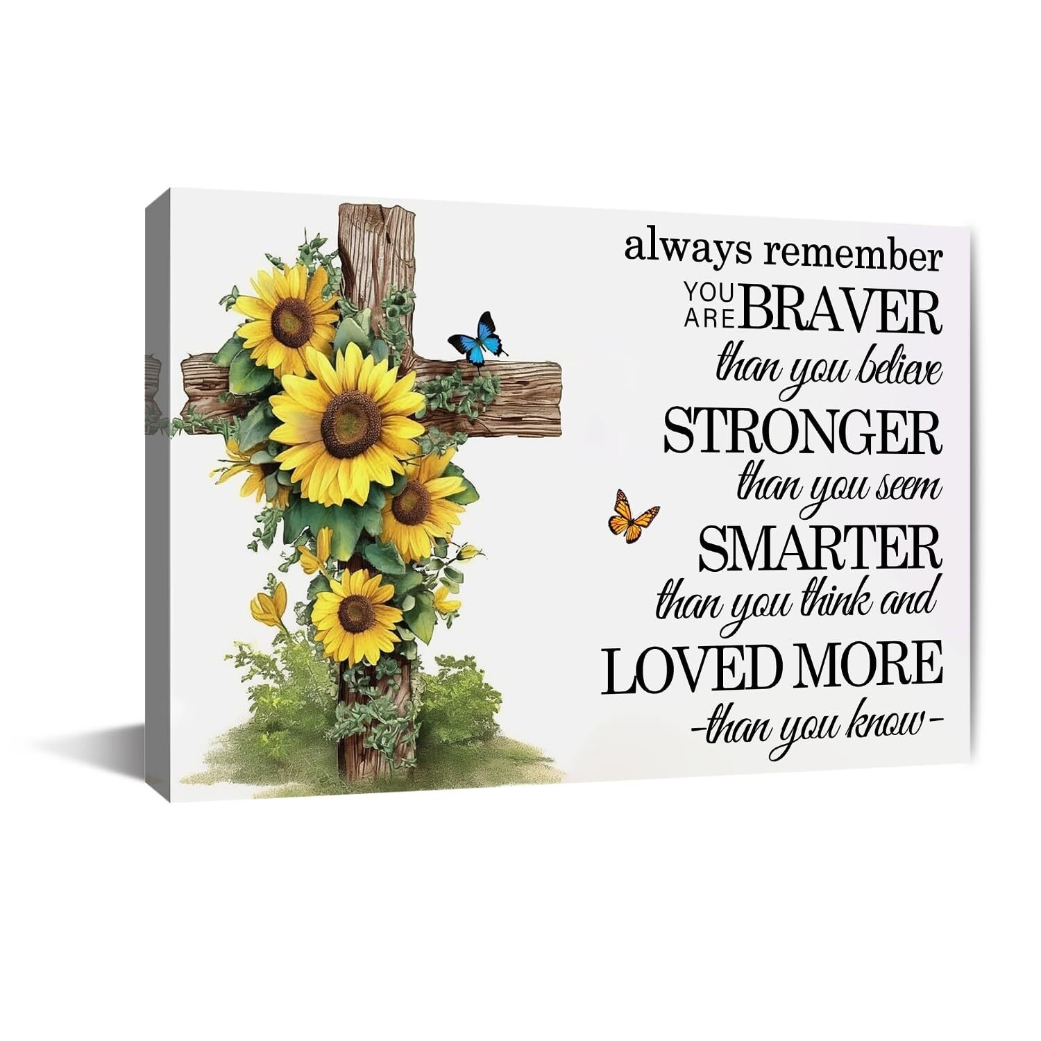 Always Remember That You Are Braver Than You Believe Canvas Wall Art ...