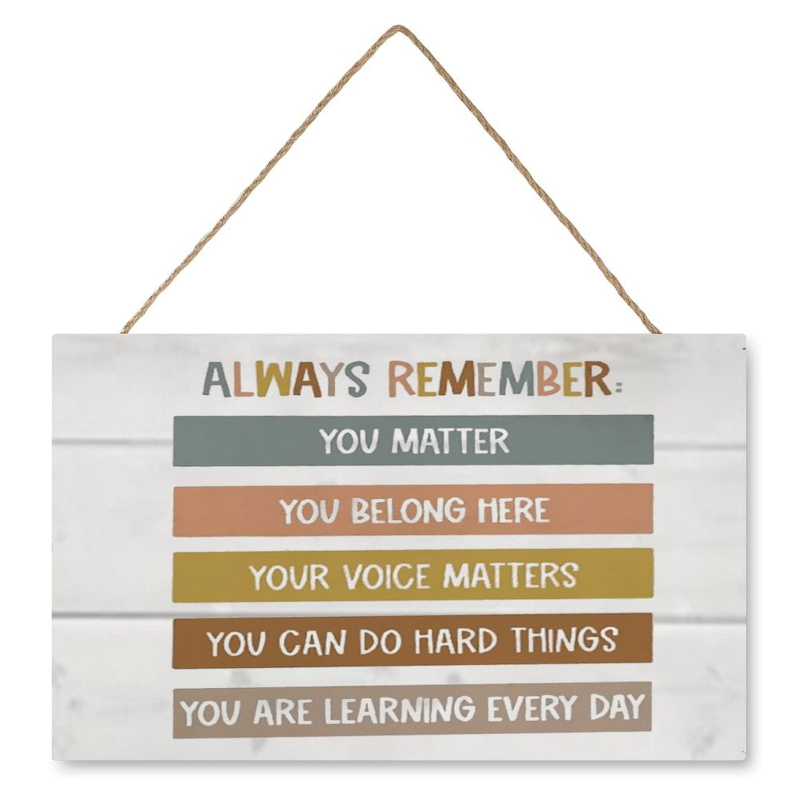 Always Remember You Matter Positive Affirmations Hanging Wooden Decor ...