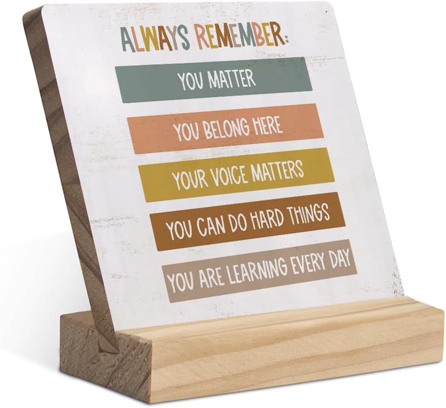 Always Remember You Matter Positive Affirmations Wood Plaque With ...