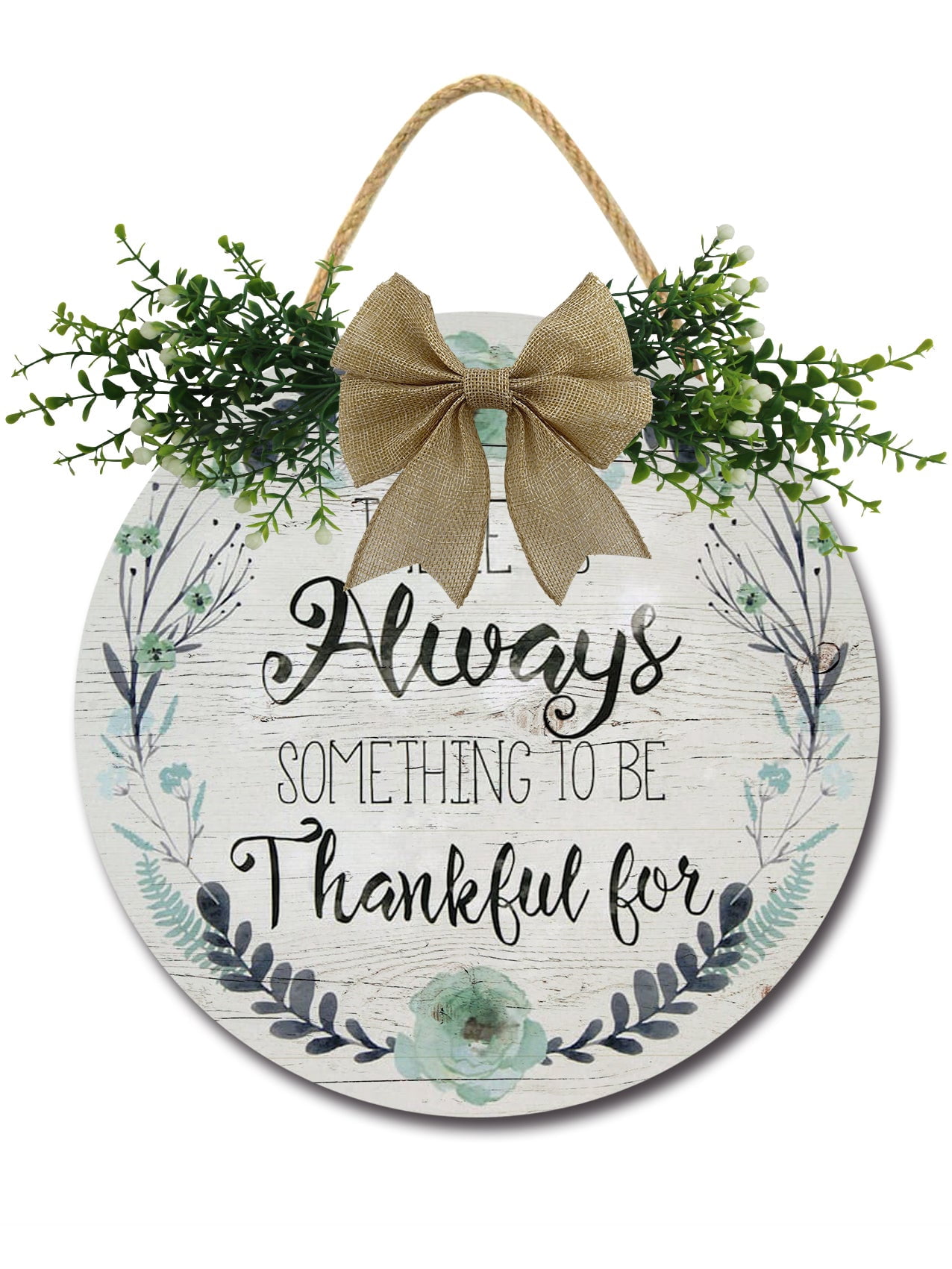There Is Always Something To Be Thankful Sign Farmhouse Wood Sign Front ...