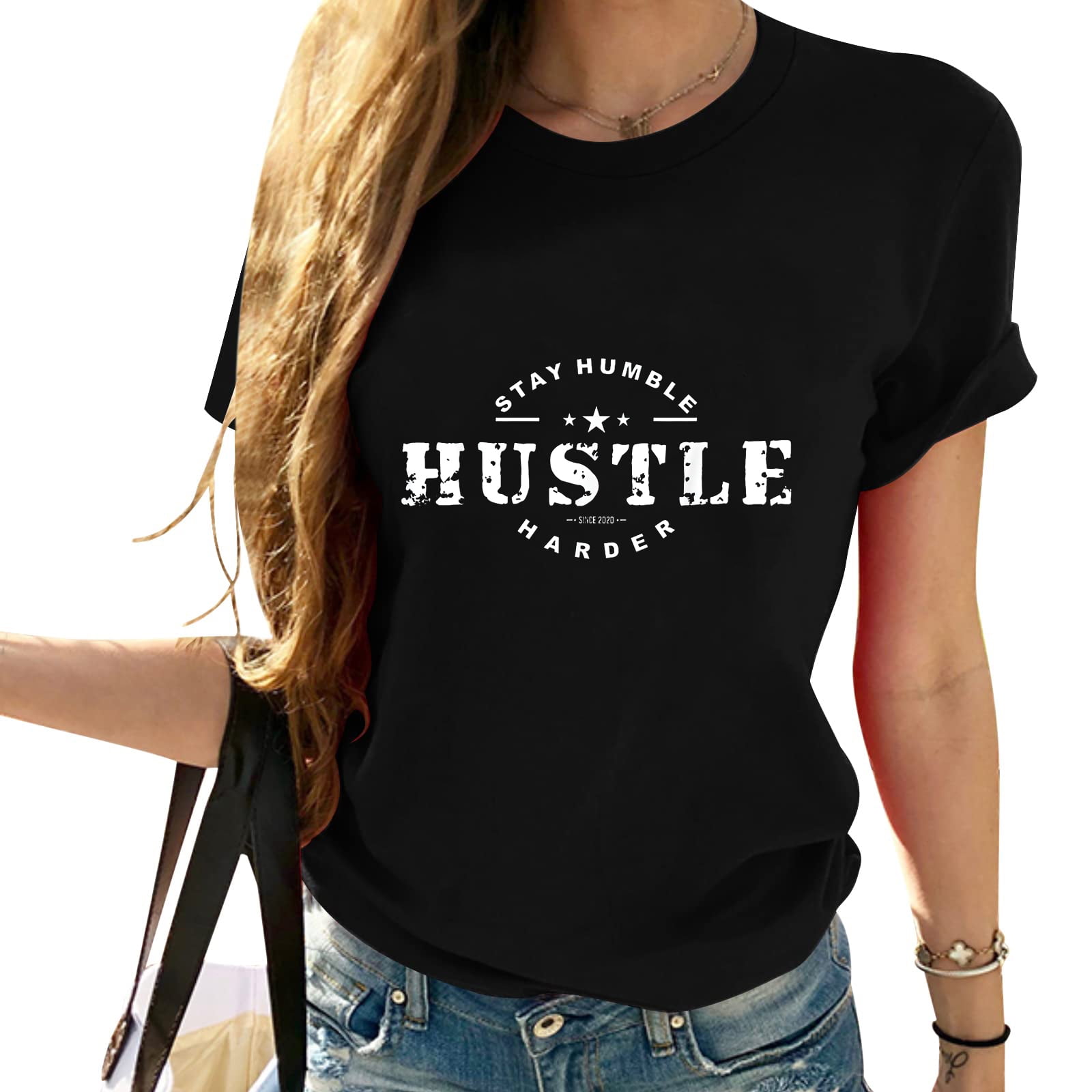 Always Stay Humble Hustle Hard Spread Kindness Inspirational T-Shirt - Walmart.com