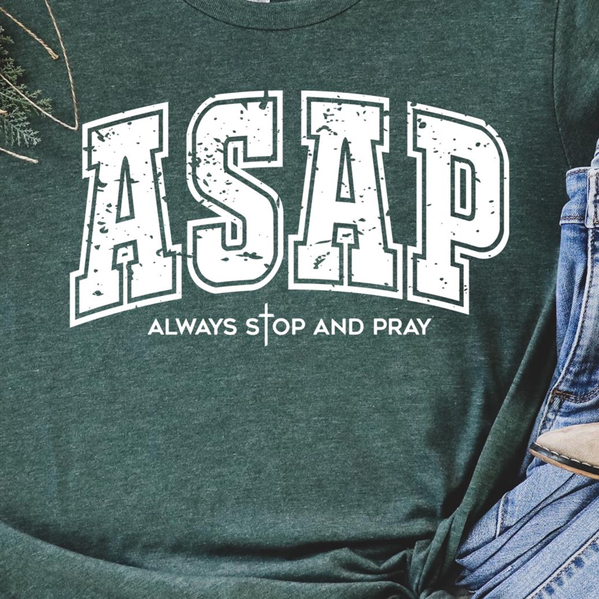 Always Stop And Pray Christian Tee Spiritual Faith Shirt - Walmart.com