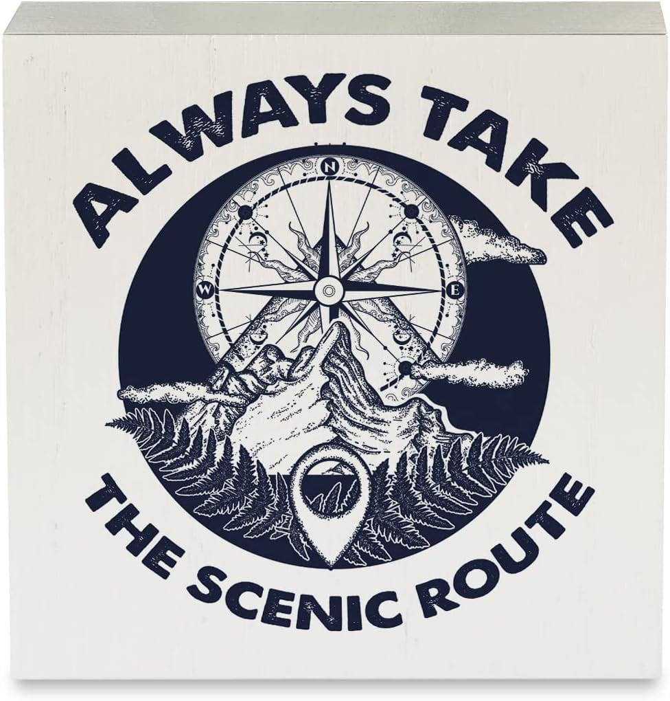 Always Take The Scenic Route Camping Wood Box Sign Rustic Camping ...