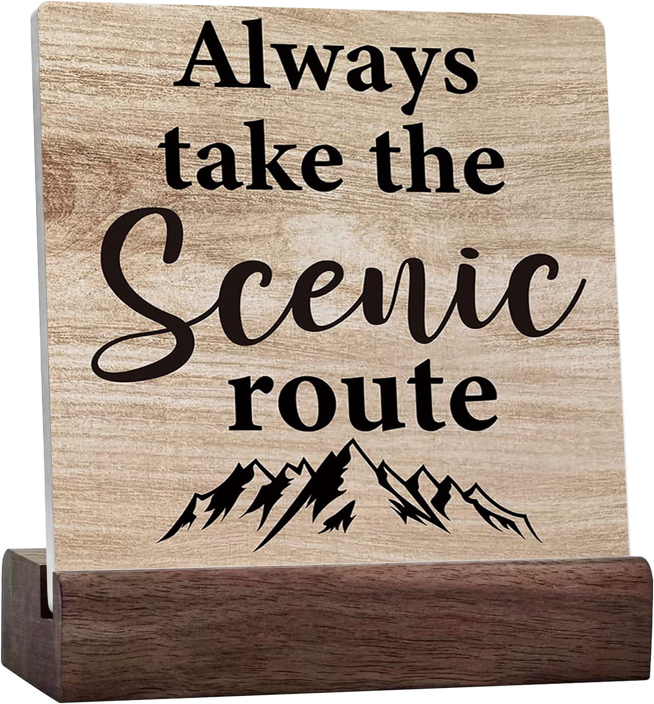 Always Take The Scenic Route Ceramic Table Sign Desk Decor, Camping ...