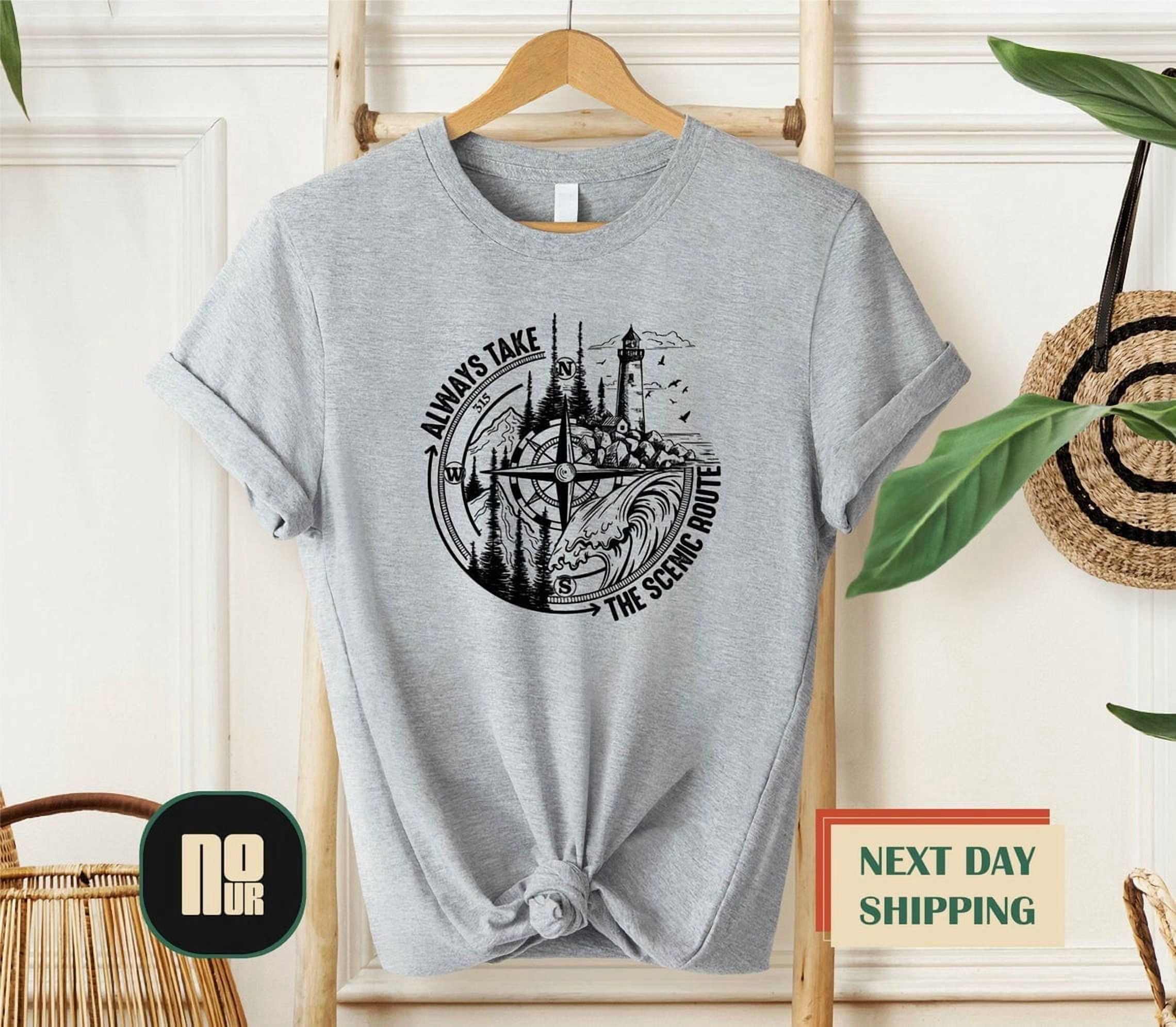 Always Take The Scenic Route Shirt, Camping Shirt, Nature Shirt, Crew ...