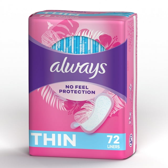 Always Thin No Feel Protection Daily Liners Regular Absorbency ...