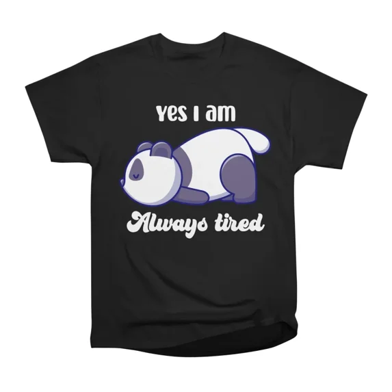 Always Tired Panda Cute Kawaii Napping Sleepy T-Shirt Tee Gift For Him ...
