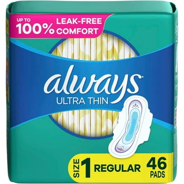 Always Infinity Feminine Pads for Women, Size 1 Regular Absorbency ...