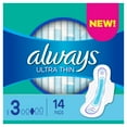 Always Ultra Thin Pads with Wings, Super Absorbency, Extra Long ...