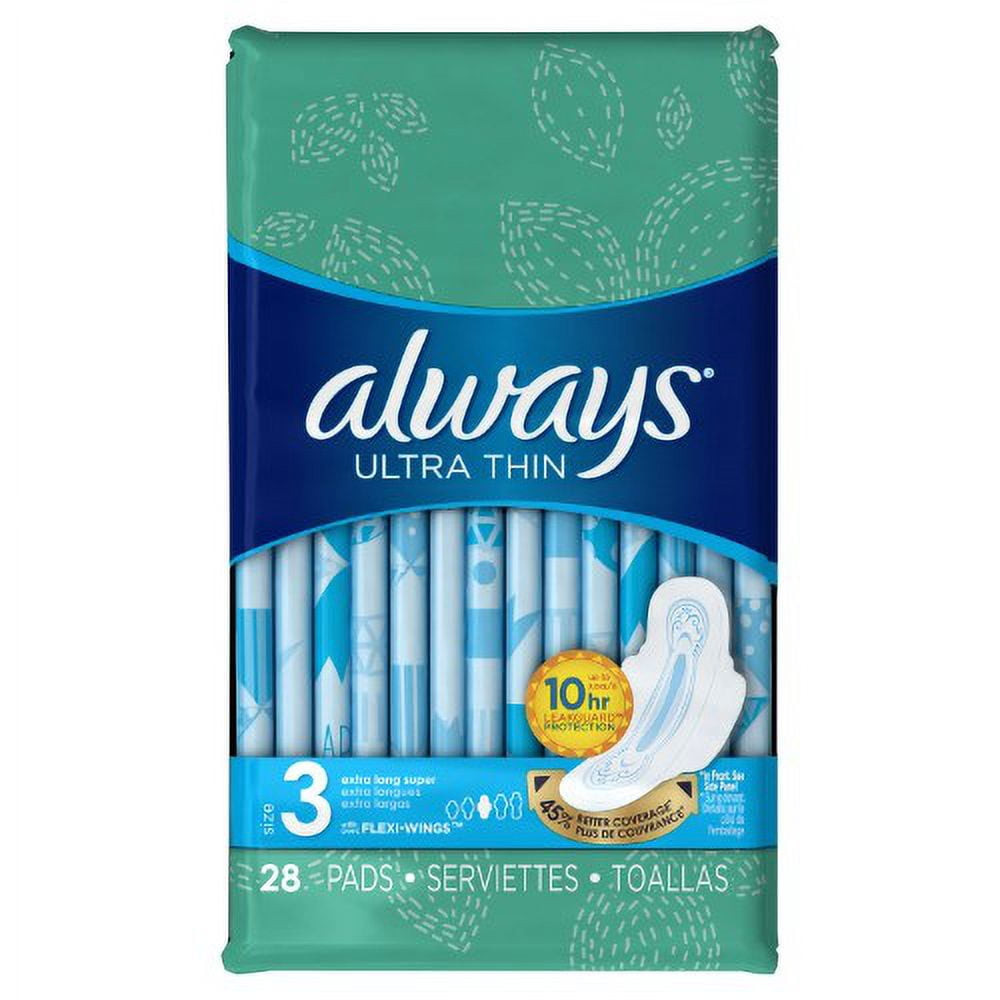 Always Ultra Thin Pads with Wings Unscented (Pack of 20) - Walmart.com