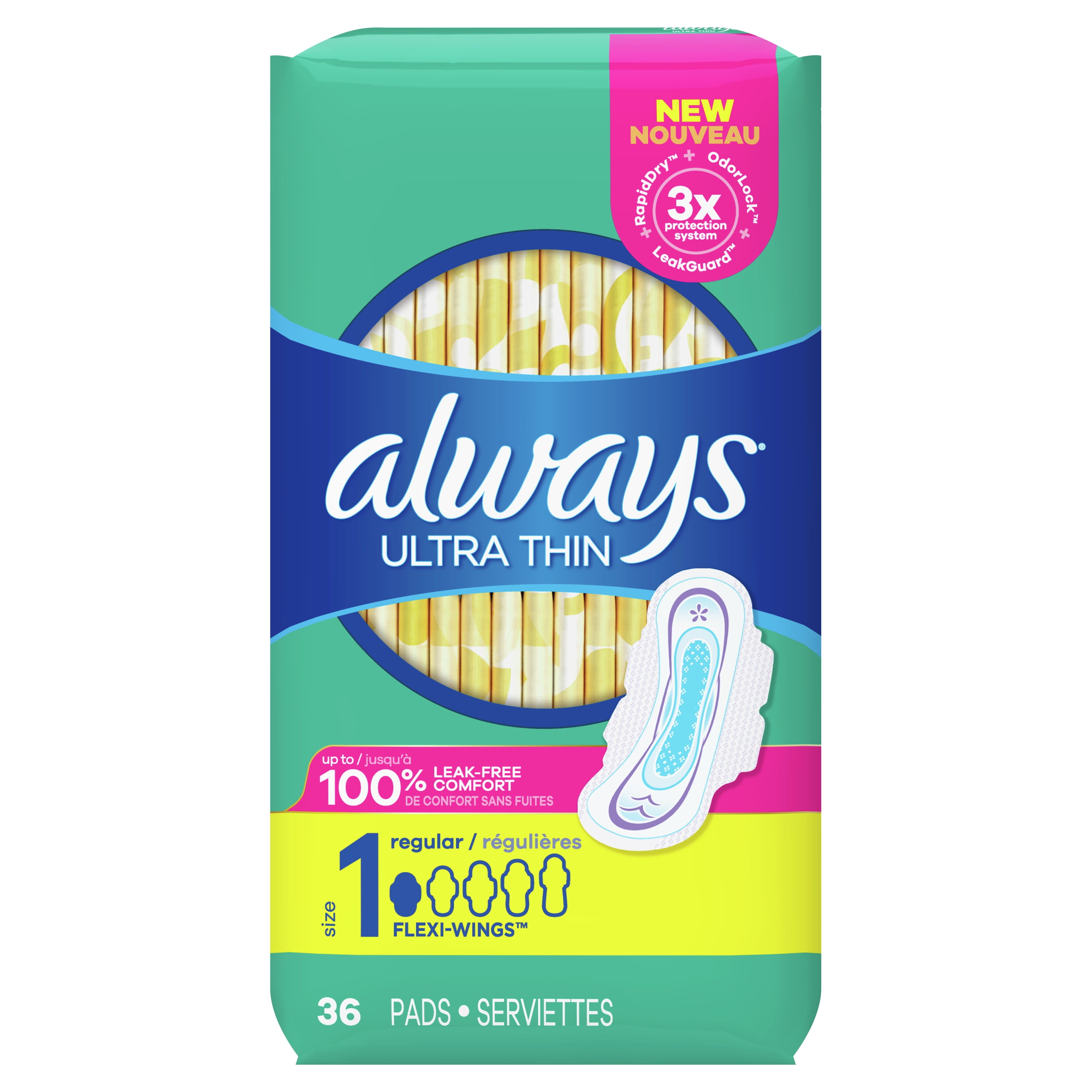 Always Ultra Thin Regular Day Menstrual Time Sanitary Pads with Wings ...