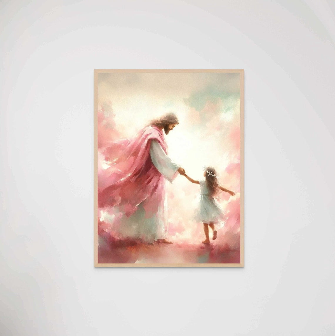 Always With Her Christian Wall Art Jesus And Girl Picture Bible Verse ...