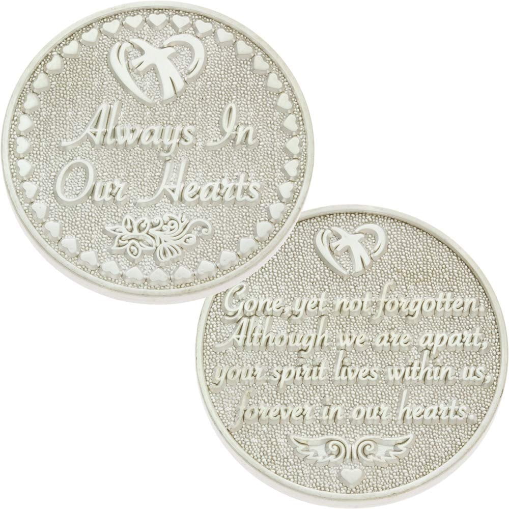 Always in Our Hearts Memorial Pocket Coin Silver - Walmart.com