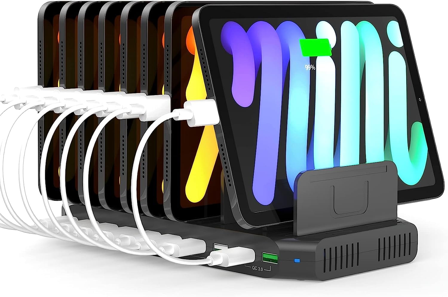 Alxum USB Fast Charging Station with Quick Charge 3.0, 10 Port Charging ...