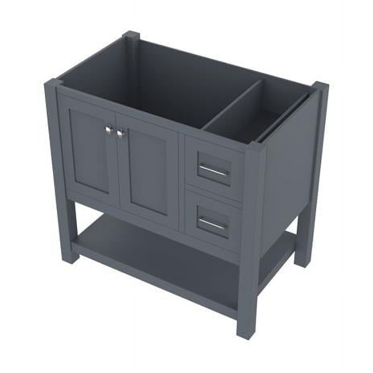 Alya Bath 36 in. Wilmington Bathroom Vanity with No Top, Gray - Walmart.com