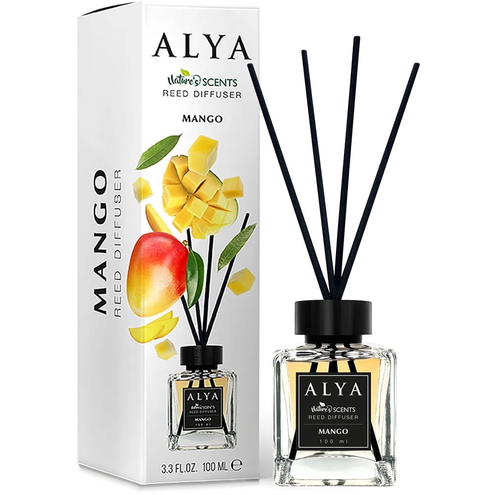 Alya Natural Scent Reed Diffuser 3.3oz, Mango - Walmart.com