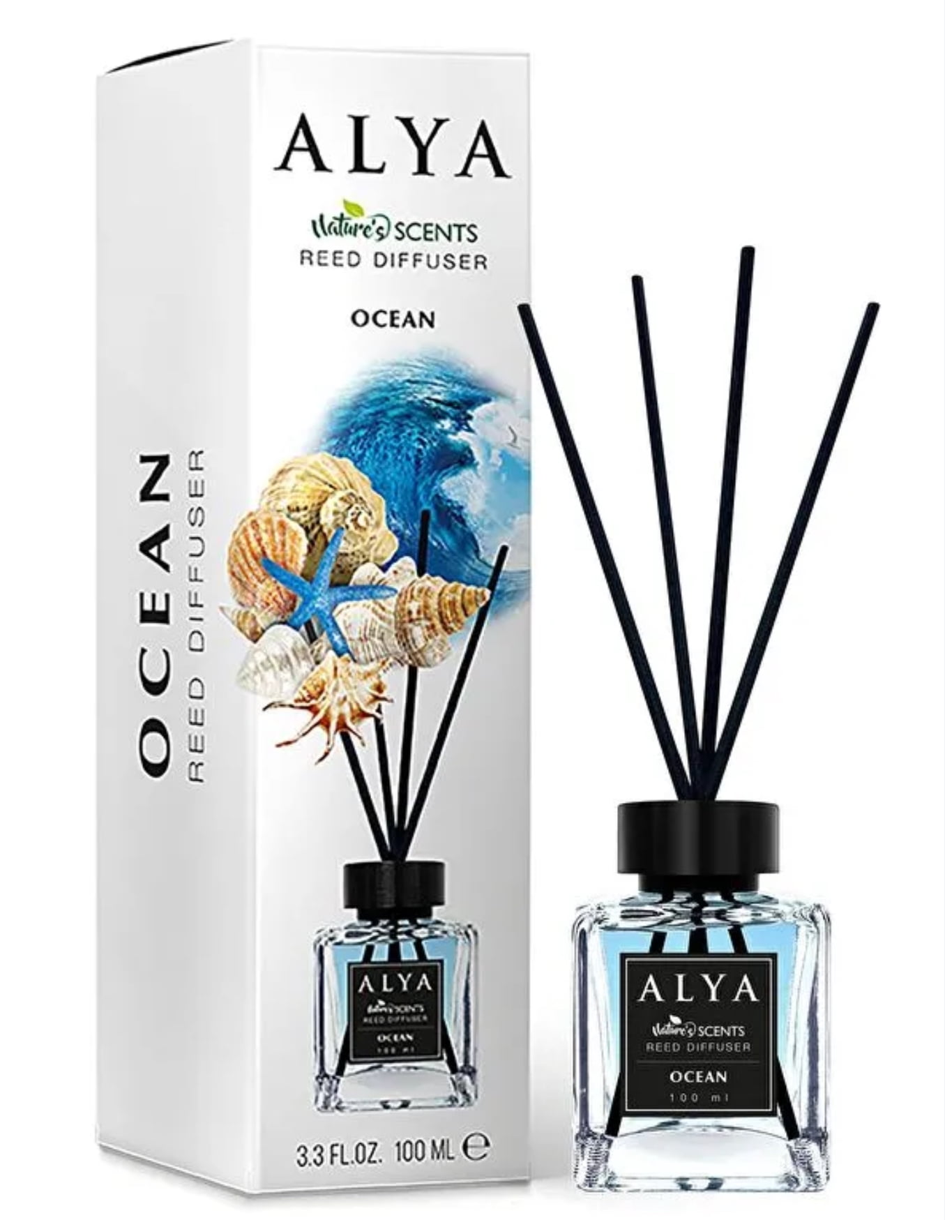 Alya Ocean Reed Diffuser Long-Lasting Fresh Scent 12 Pack 100ml Each ...