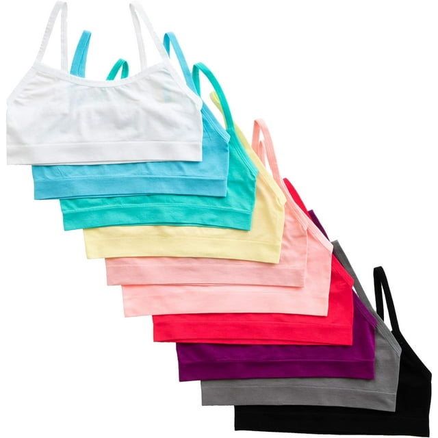 Alyce Ives Intimates Girls Cami Cotton Training Bras, Brights, L, 10 ...