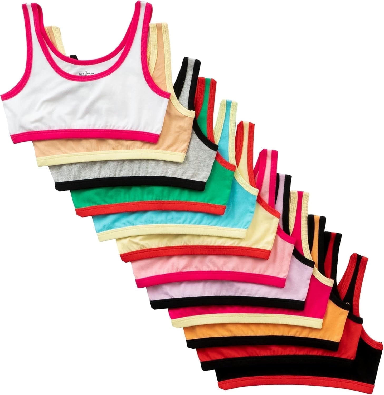Alyce Ives Intimates Girls Cotton Training Bras, Breathable, Assorted ...