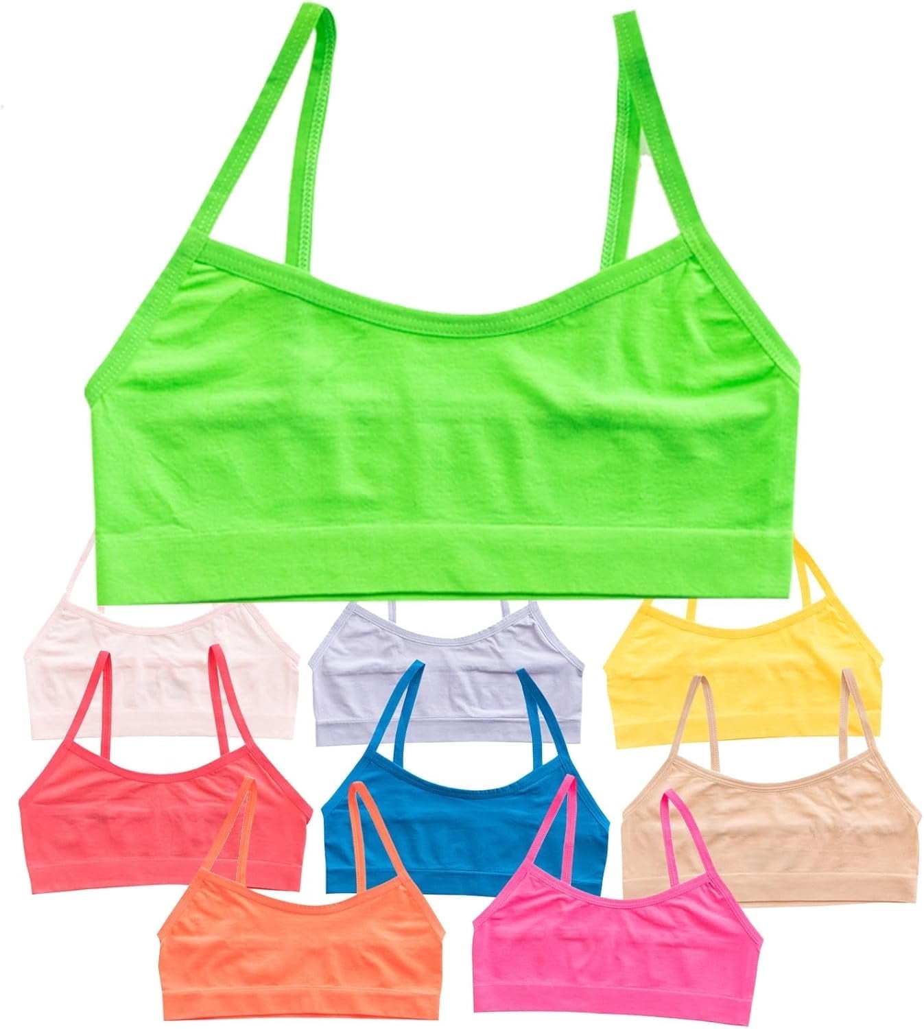 Alyce Ives Intimates Girls Cami Cotton Training Bras, Pastels, L, 10 ...