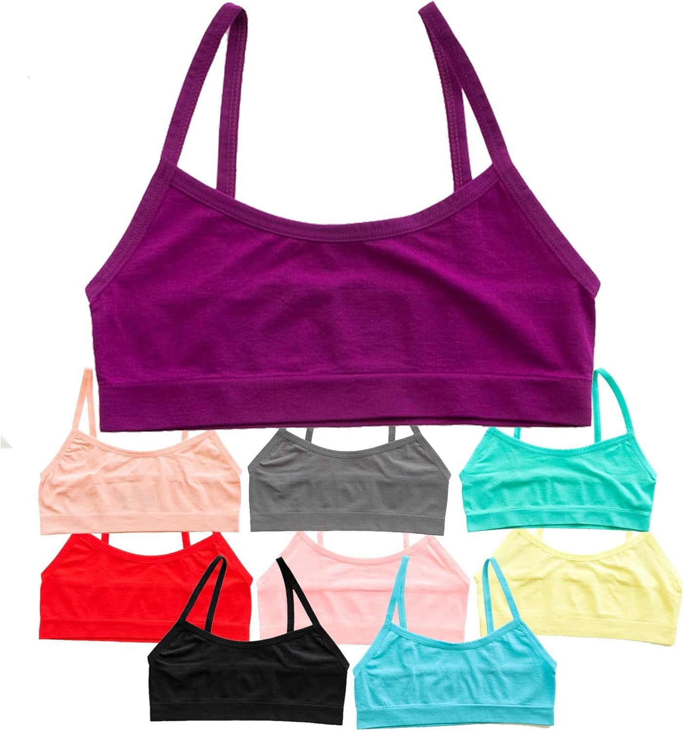 Alyce Ives Intimates Girls Cami Cotton Training Bras, Solid Prints 1, L ...