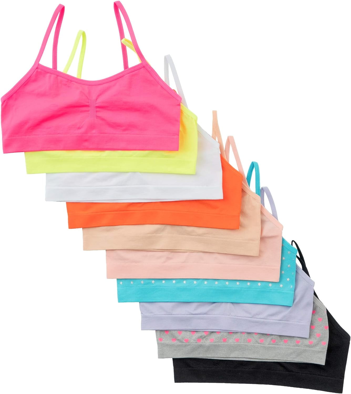 Alyce Ives Intimates Girls Cami Cotton Training Bras, Solid Prints 1, L ...