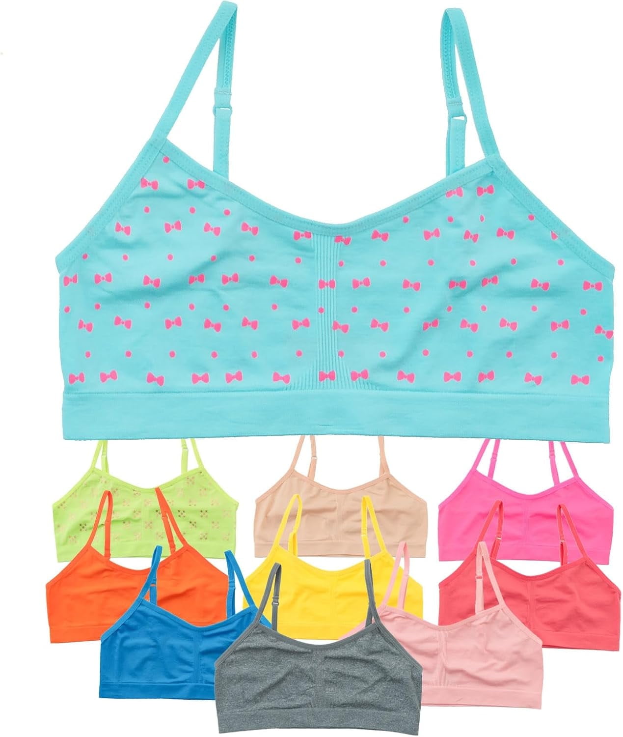 Alyce Ives Intimates Girls Cami Cotton Training Bras, Solid Prints 2 ...