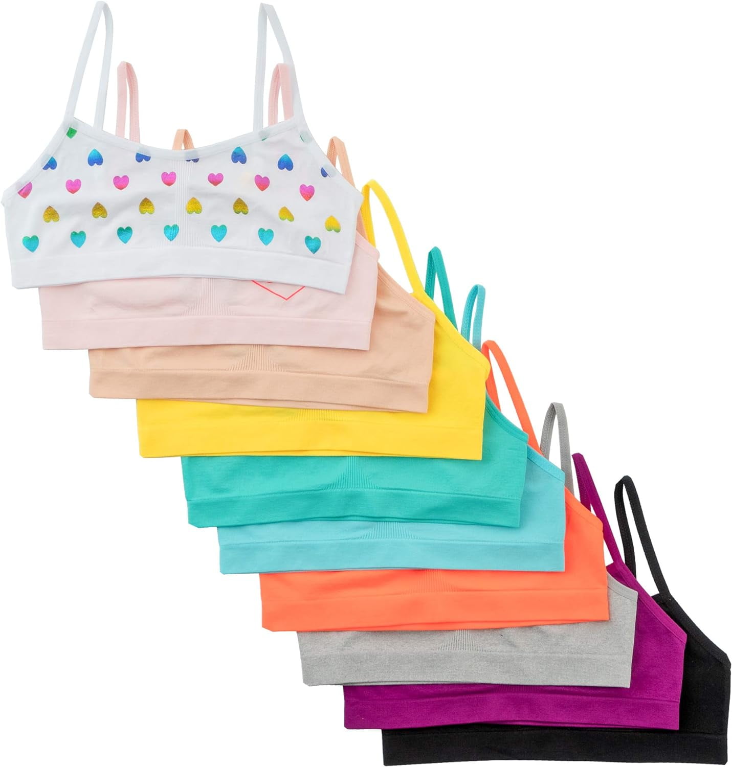 Alyce Ives Intimates Girls Cami Cotton Training Bras, Solid Prints 3, L ...