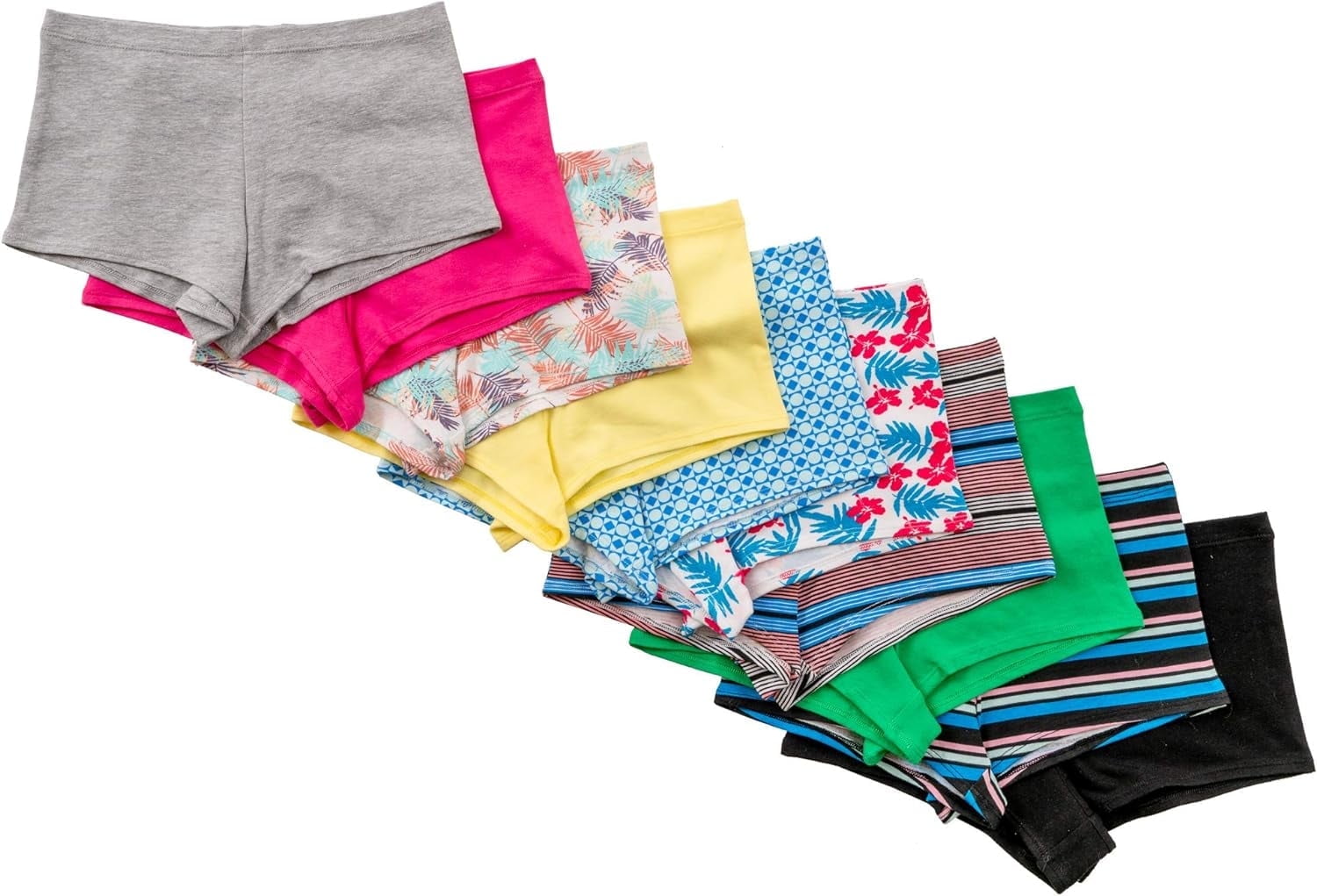 Alyce Ives Intimates High Waisted Cotton Boyshort, Prints & Solids, M ...