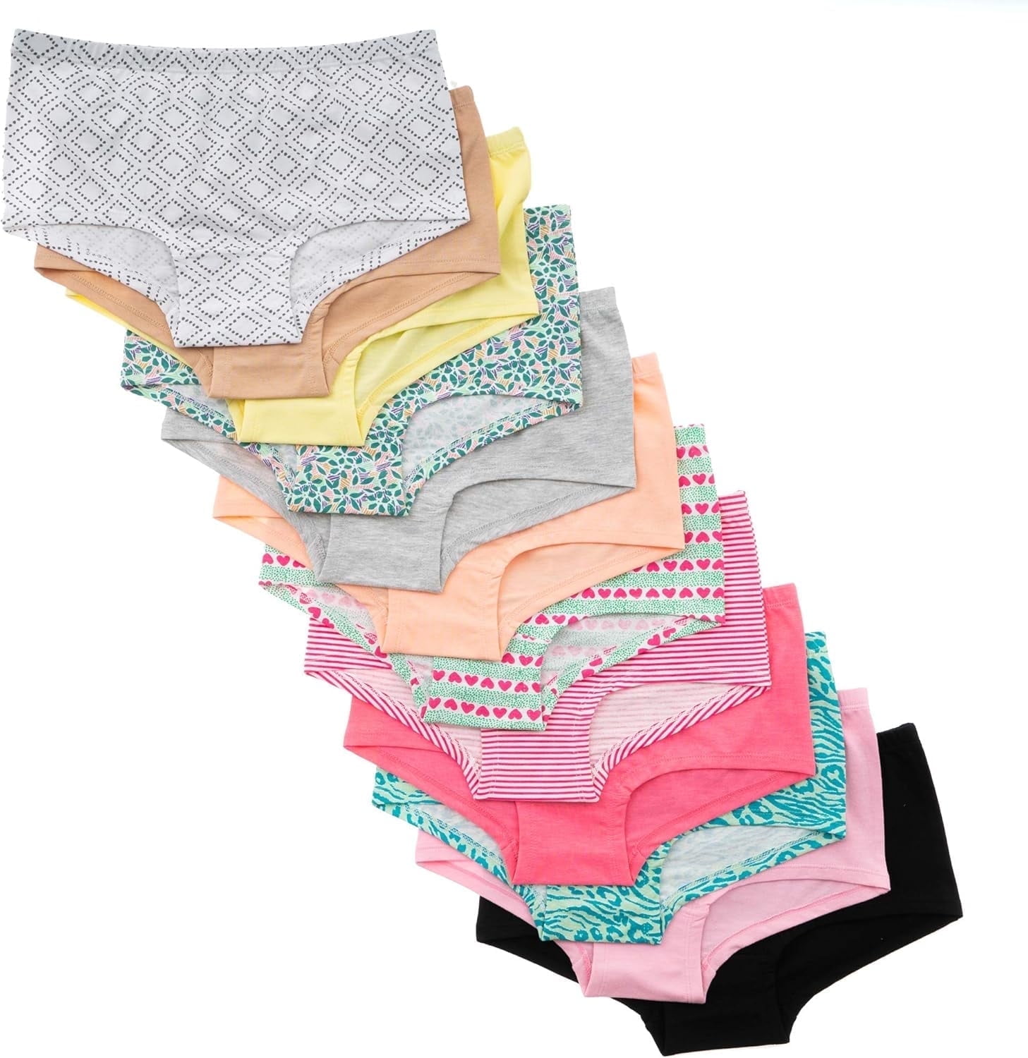 Alyce Ives Intimates High Waisted Cotton Boyshort, Prints & Solids, M ...