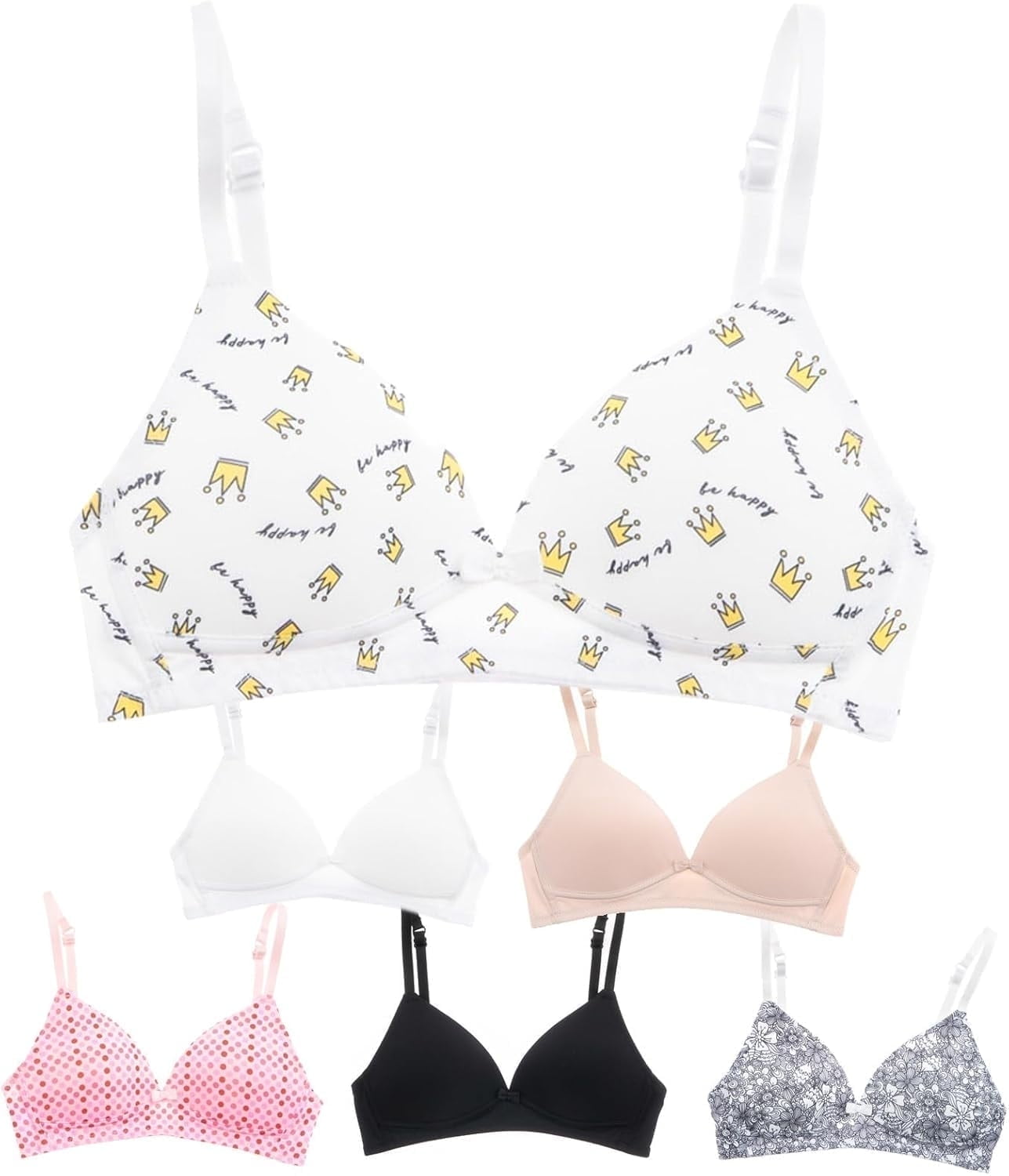 Alyce Ives Intimates, Lightly Padded Bras, 32A, Pack of 6 - Walmart.com