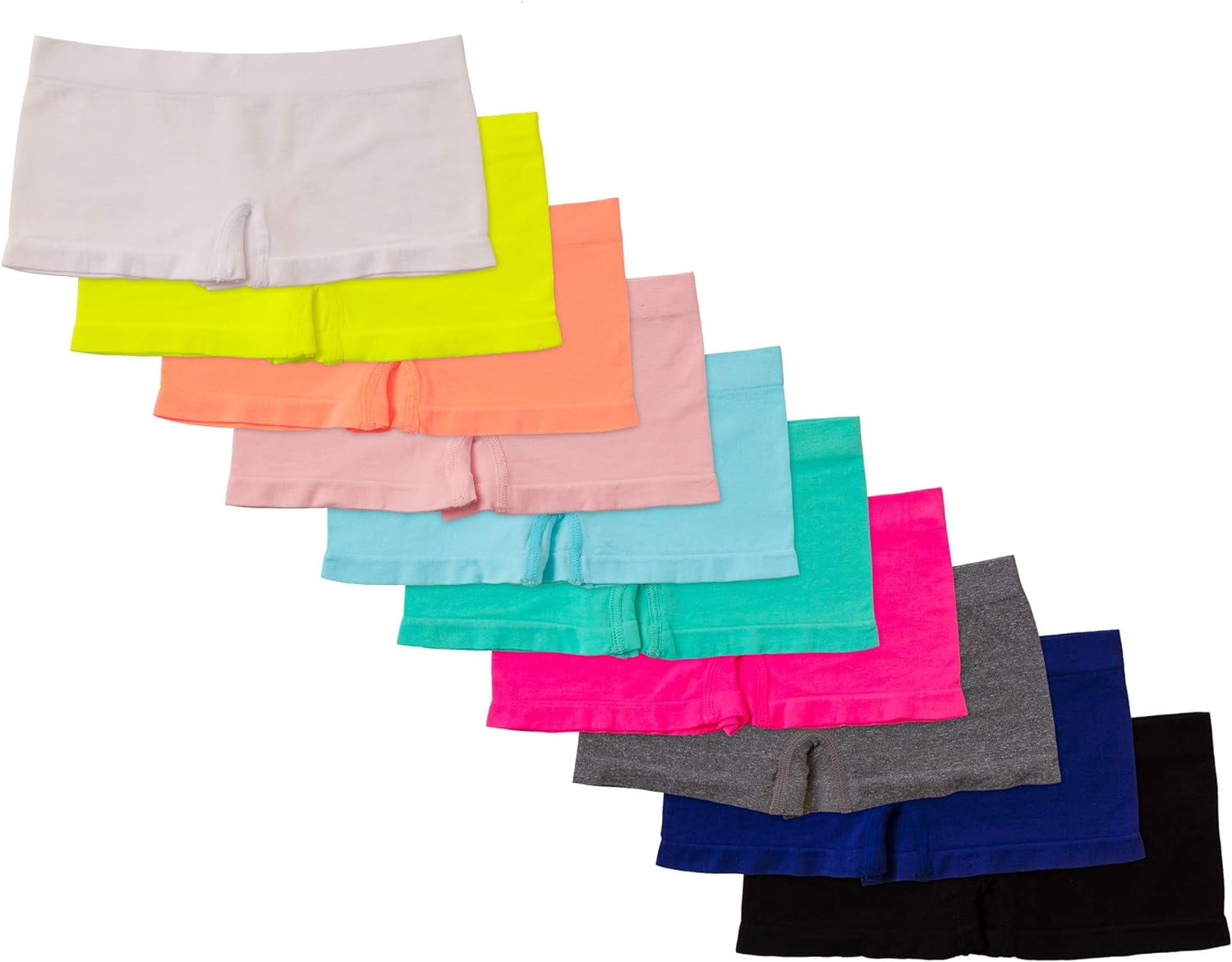 Alyce Ives Intimates Seamless Girls Boyshort, Solid Colors, S, 10 Pack ...