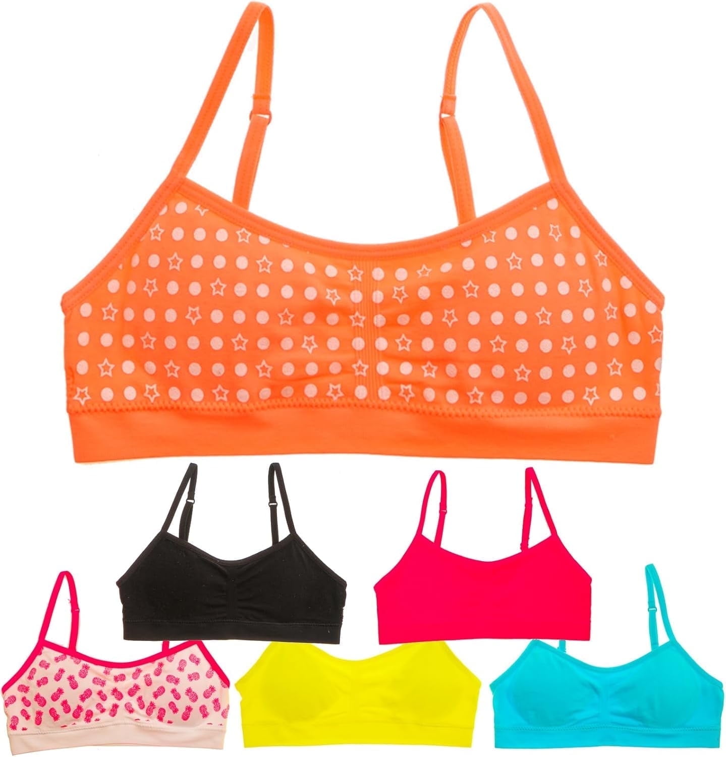 Alyce Ives Intimates Seamless Girls Bra with Lace Trim, Assorted Solid ...