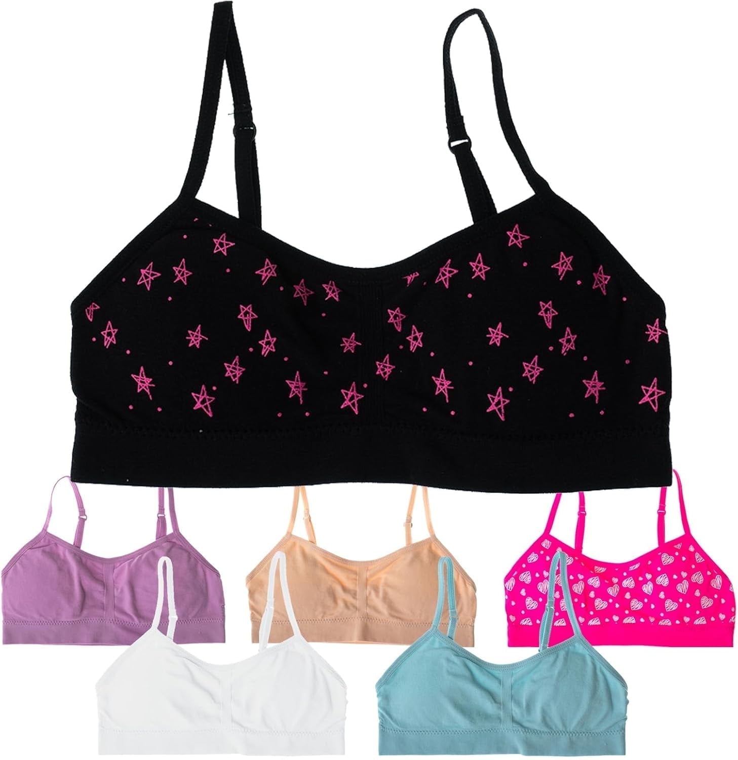 Alyce Ives Intimates Seamless Girls Bra with Lace Trim, Prints & Solids ...