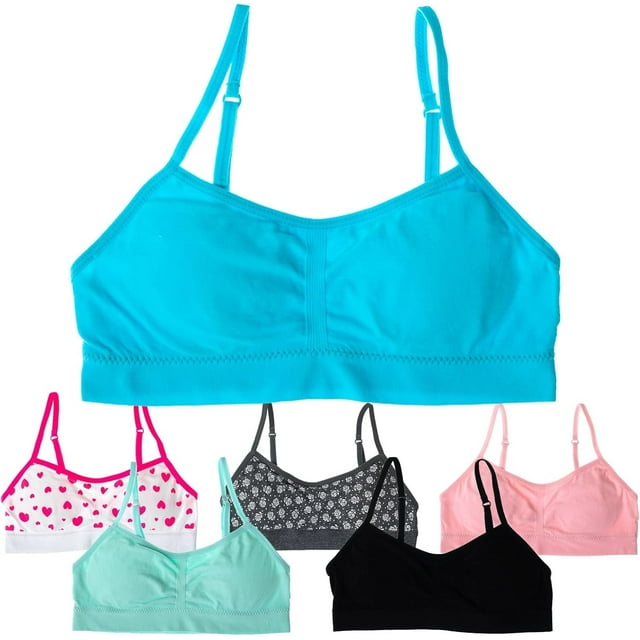 Alyce Ives Intimates Seamless Girls Bra with Lace Trim, Solid Prints 3 ...