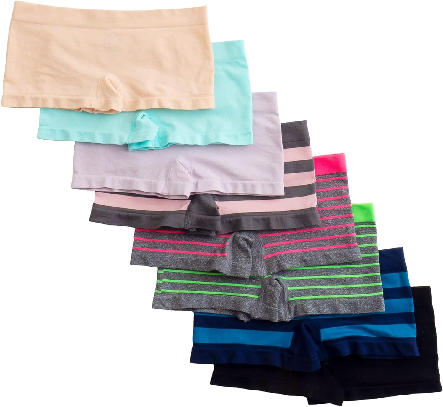 Alyce Ives Intimates Seamless Girls Panties, Solids & Stripes, M, 10 ...