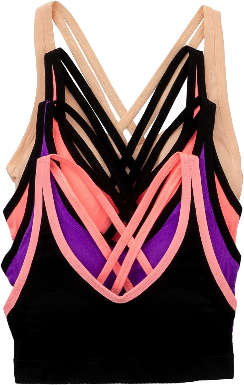 Alyce Ives Intimates Women’s Sports Bra, Double Criss Cross Straps 2, M ...