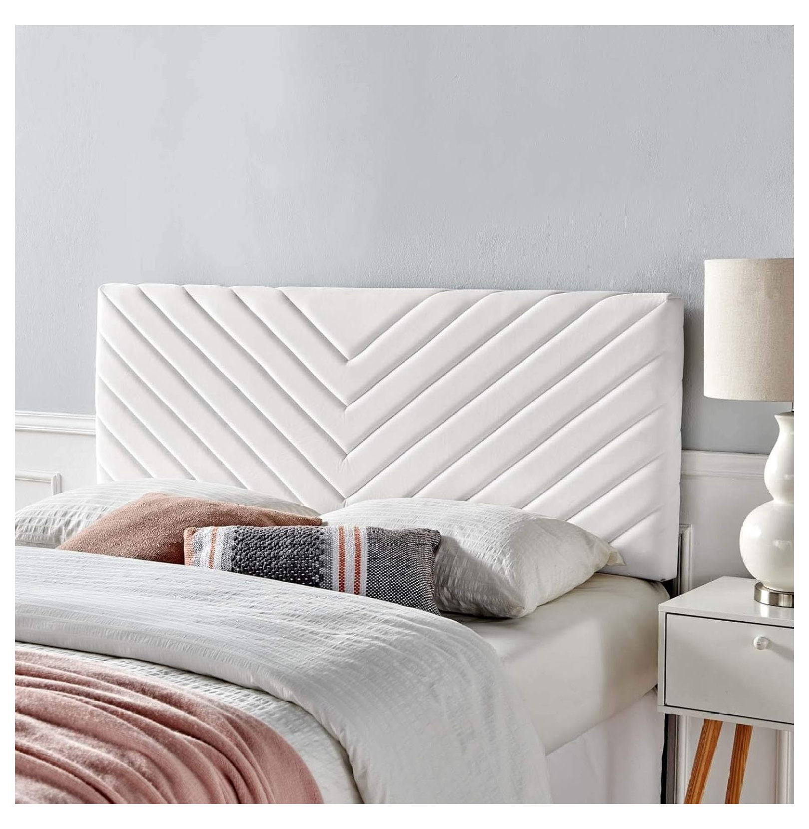 Alyson Angular Channel Tufted Performance Velvet California King ...