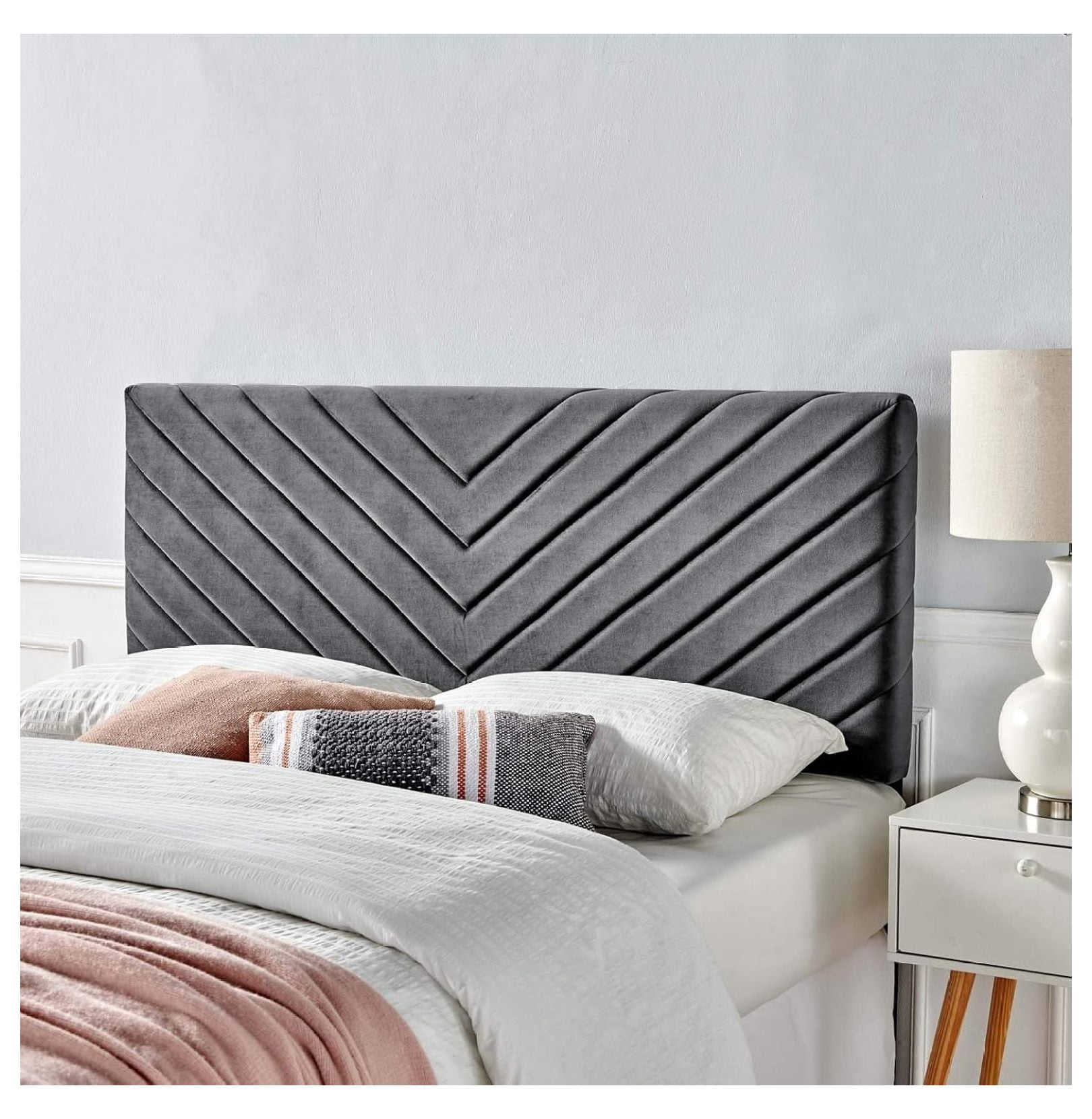 Alyson Angular Channel Tufted Performance Velvet California King ...
