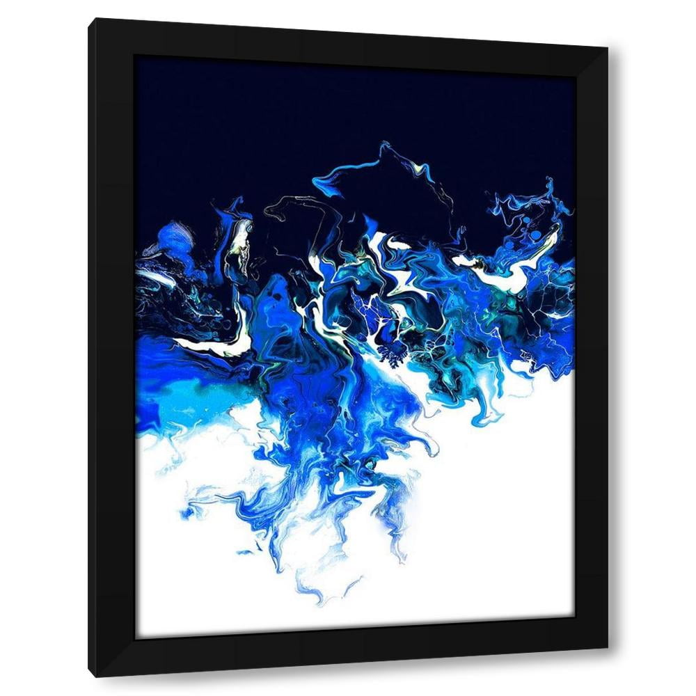 Alyson Storms 19x24 Black Modern Wood Framed Wall Art Titled - Blue ...